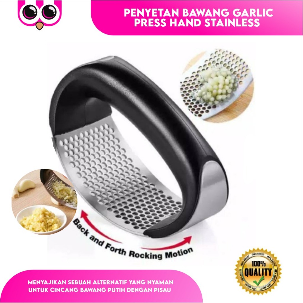 Jual PENYETAN BAWANG GARLIC PRESS HAND STAINLESS PENGHANCUR BAWANG ...