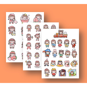 Jual Stiker Aesthetic Cute Girl | Sticker Aesthetic Album Scrapbook ...