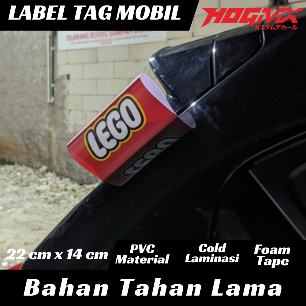 Jual Label Tag Mobil Variasi Penutup Pintu Bagasi Hiasan Stiker Lego ...