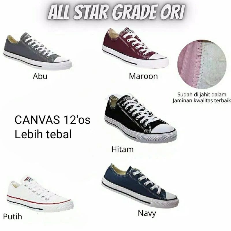 Jual (2psg 1kg) SEPATU CONVERSE CLASICC ALSTAR TANPA BOX | Shopee Indonesia