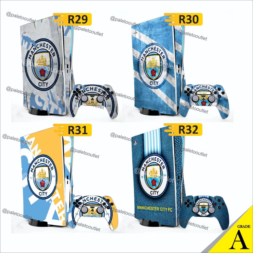 Jual stiker garskin ps5 disk ps5 digital edition motif manchester city ...