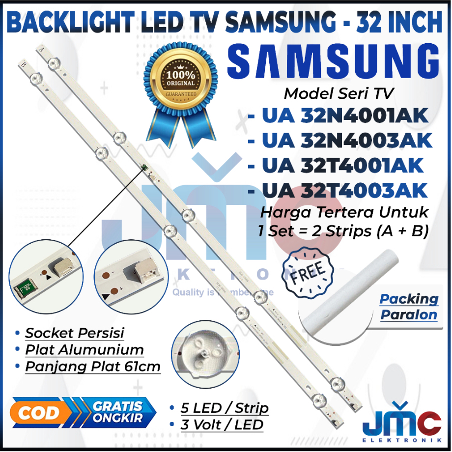 Jual BACKLIGHT TV LED SAMSUNG 32 INCH 32N4001 32N4003 32T4001 32T4003 32N4001AK 32N4003AK ...