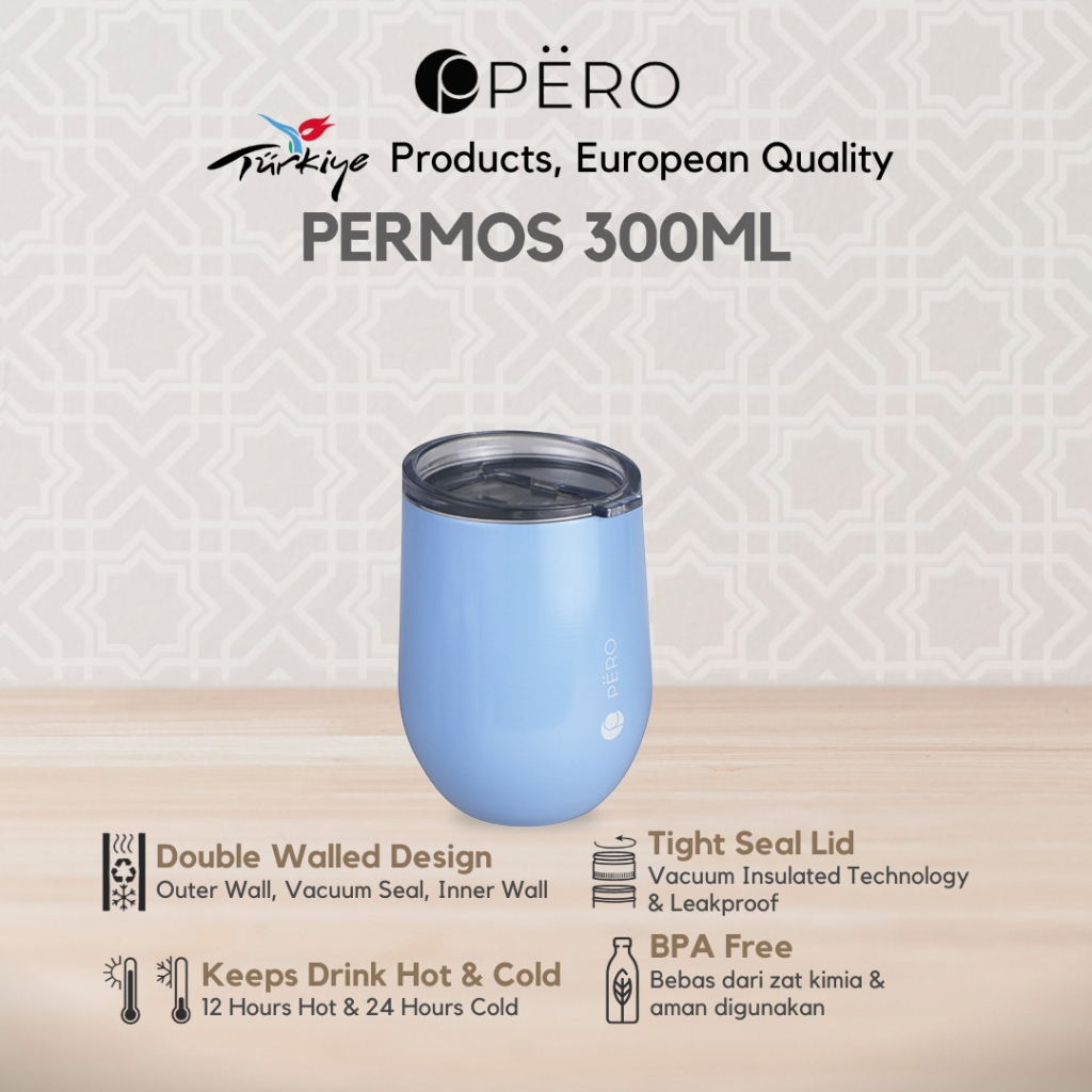 Jual Pero Permos Tumbler Stainless Tea & Coffee Mug 300ML / Gelas Minum ...