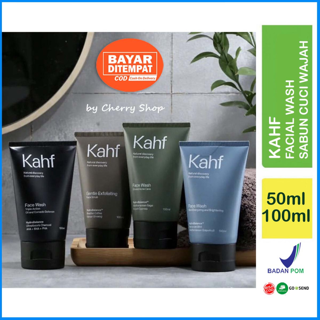 Jual [PENCUCI WAJAH PRIA 50ML | 100ML | BPOM] Kahf Face Wash 100ml ...