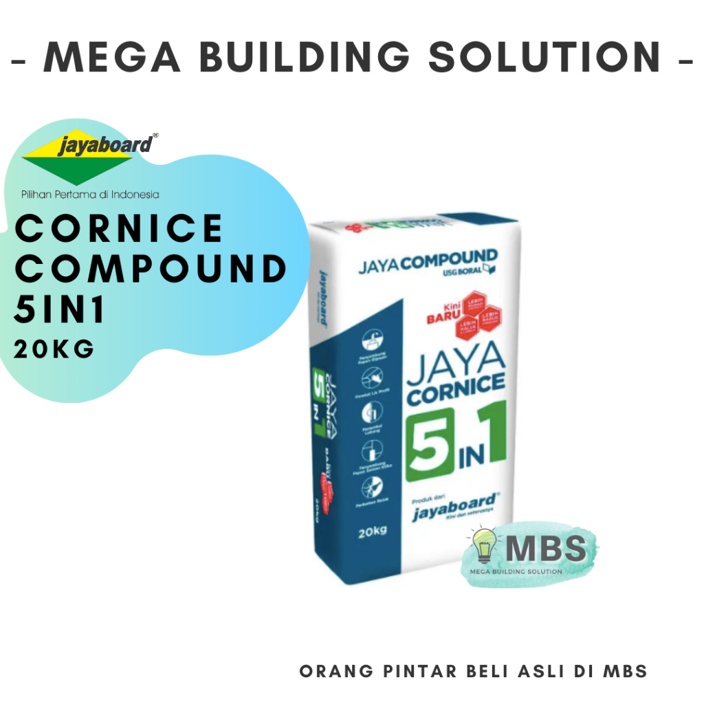 Jual Kompon / Cornice Compound 5in1 20KG Jayaboard (Berat Kilogram ...