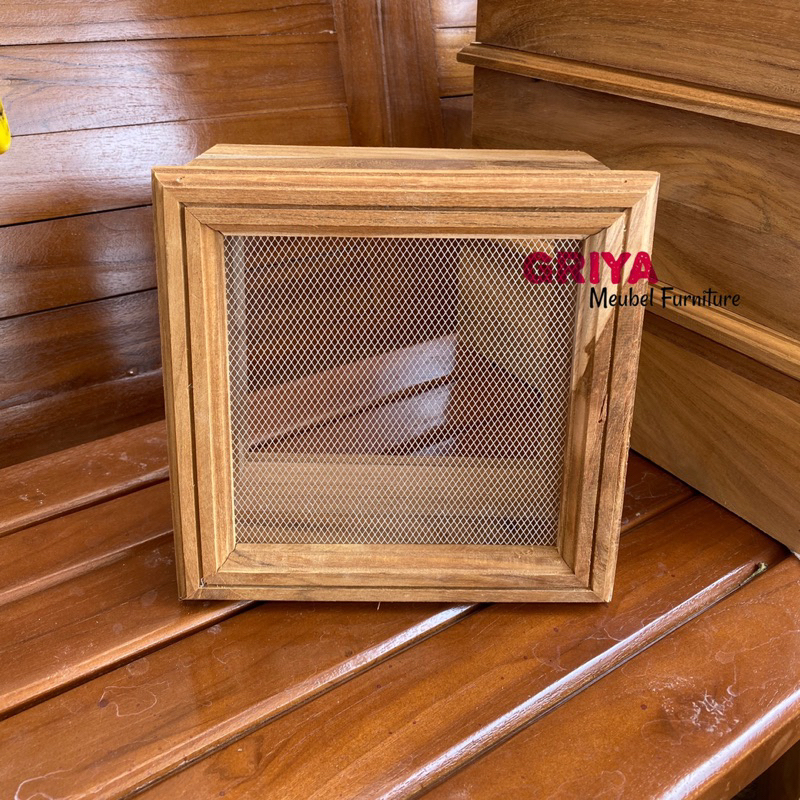 Jual loster kayu jati kawat nyamuk ukuran 20x20 | Shopee Indonesia