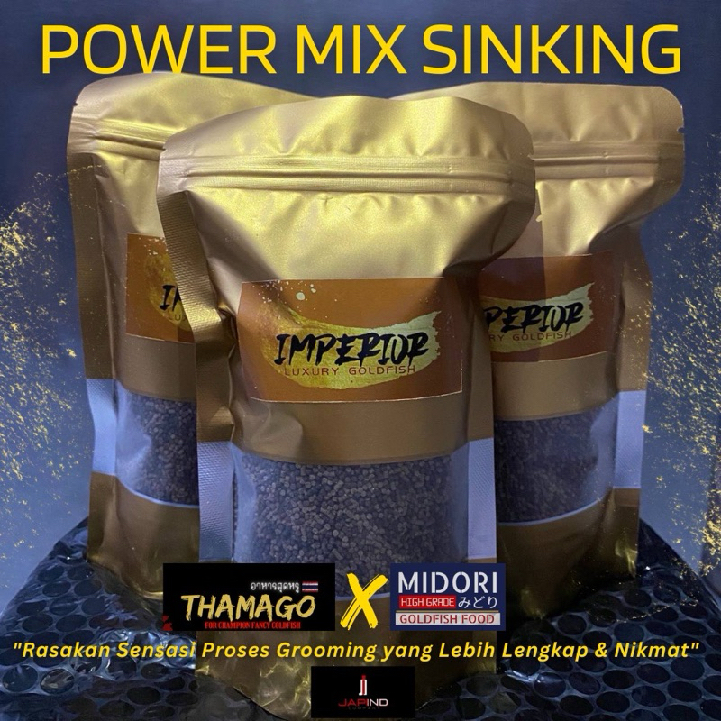 Jual Pakan/Pelet Ikan Koki/Goldfish Mix Sinking - Thamago X Midori (50: ...