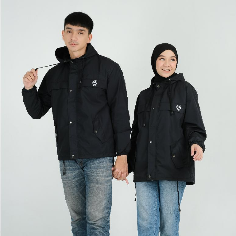 Jual Jaket Couple Waterproof Big size Model Sinai M L XL XXL Original ...