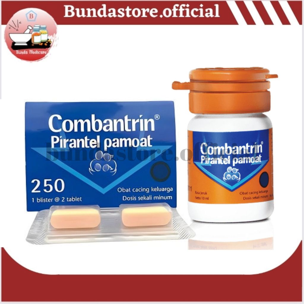 Jual COMBANTRIN SYRUP CAIR 10 ML OBAT CACING ANAK RASA JERUK & DEWASA ...