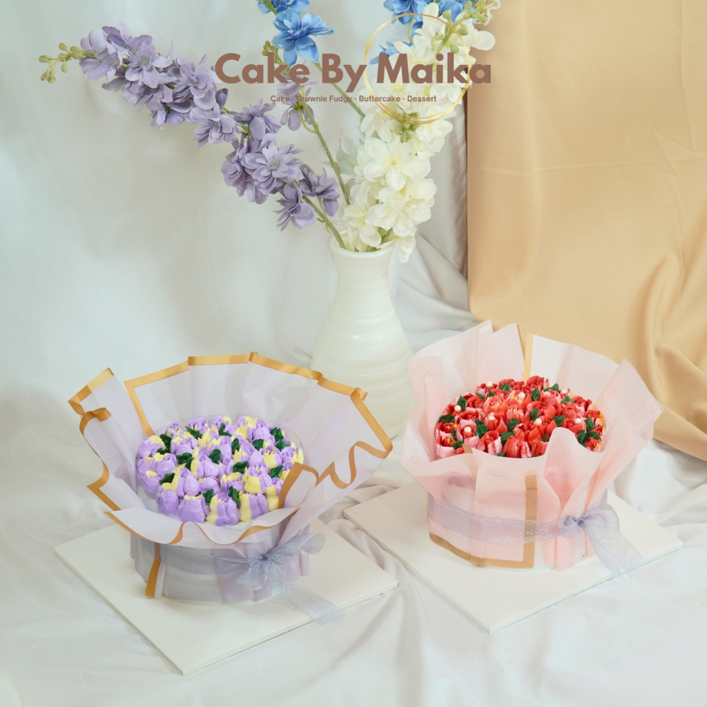 Jual Cake By Maika - Kue Ulang Tahun - Birthday Cake - Bucket Flower ...