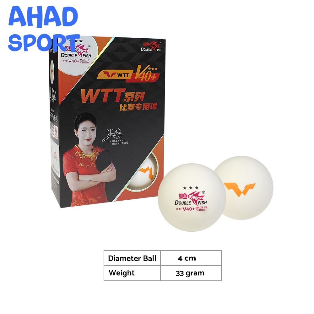Jual Bola Pingpong Double Fish WTT 3 Star isi 6 Bola Tenis Meja Pingpong | Shopee Indonesia