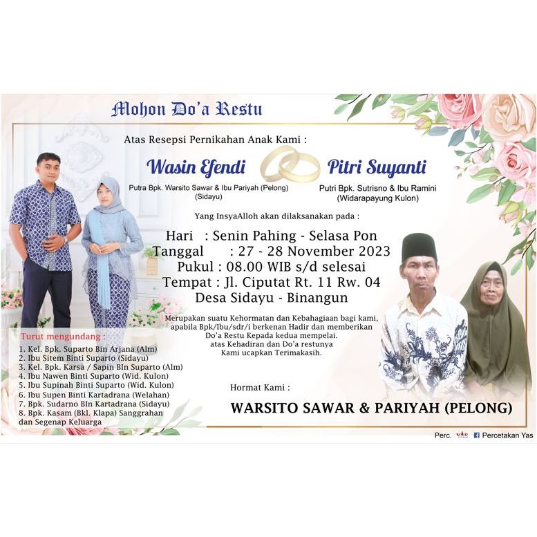 Jual Undangan Sorogan | Undangan Besekan | Shopee Indonesia