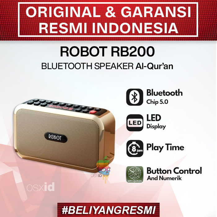 Jual Robot RB200 Portable Bluetooth Speaker Al Quran Alquran Digital ...