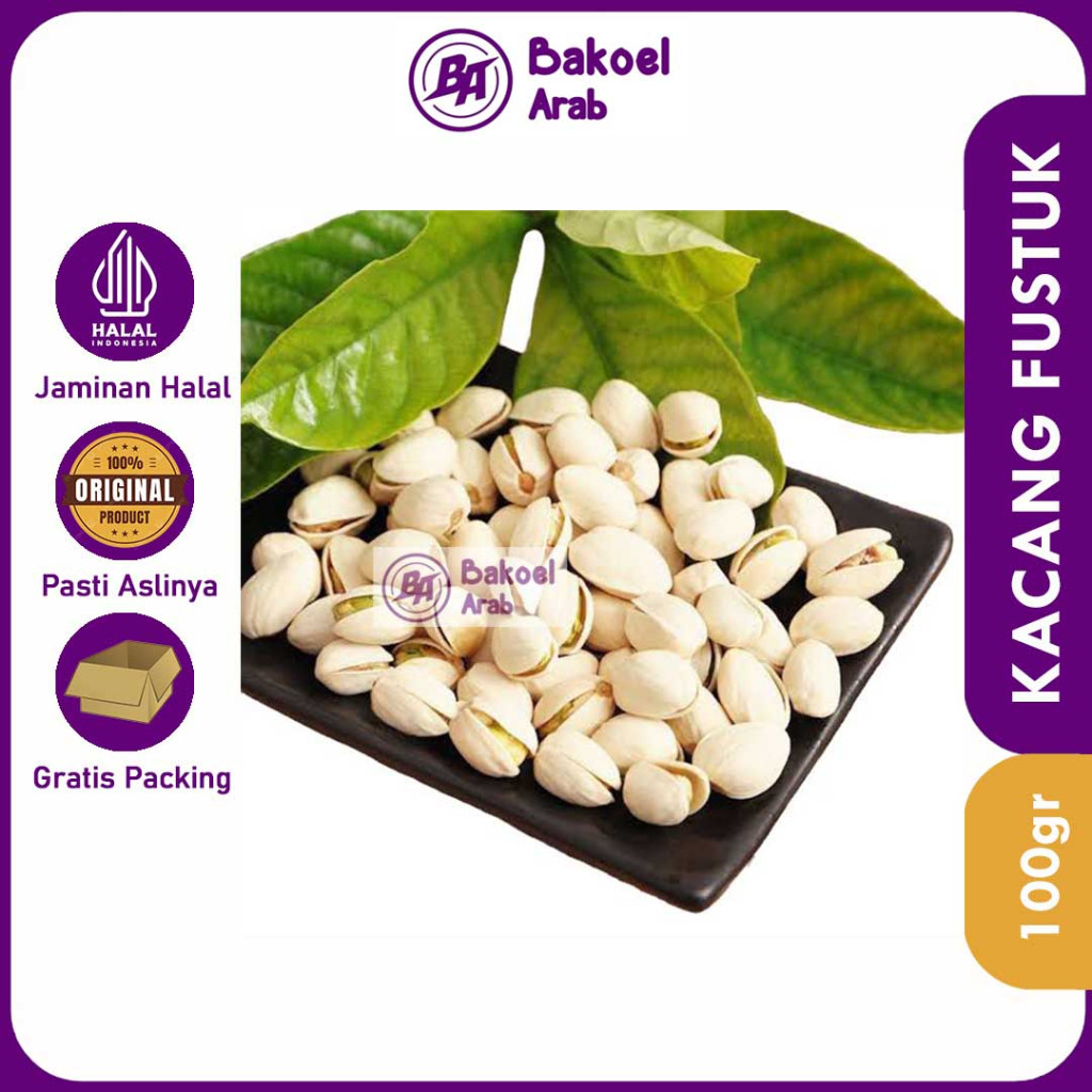 Jual KACANG FUSTUK PISTACHIO 100GR Kacang Kulit Putih Khas Arab Original Siap Makan Berkualitas ...