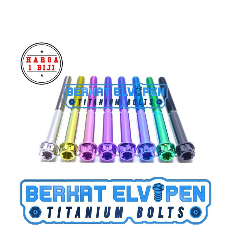 Jual Baut Titanium Gear Head M6x60 Drat 10 Panjang 60mm 6cm D10 Grade 5 | Shopee Indonesia