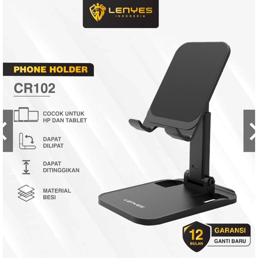 Jual Holder LENYES BESI CR102 Folding Desktop Holder Meja Stand HP ...