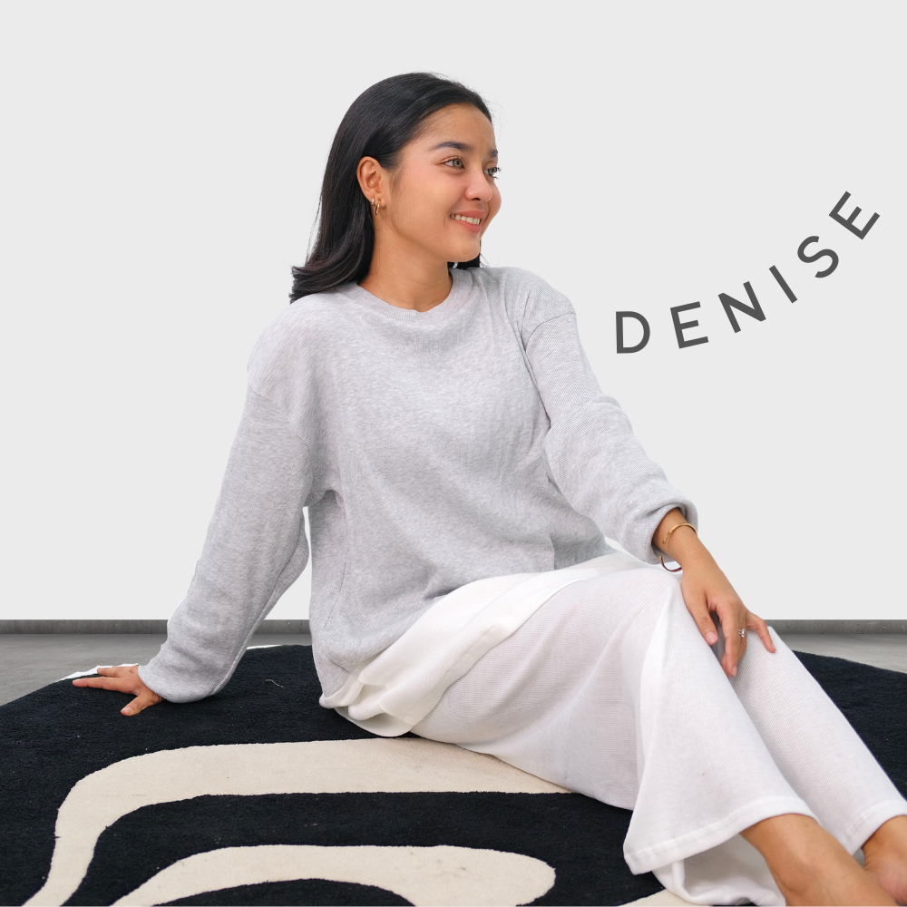 Jual MS - DENISE Twotone Blouse Sweater | Shopee Indonesia