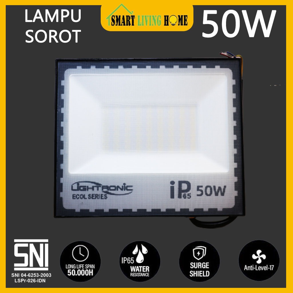 Jual Lampu Sorot LED 50W Flood Light SMD 50Watt / Lampu Tembak Model TV | Shopee Indonesia
