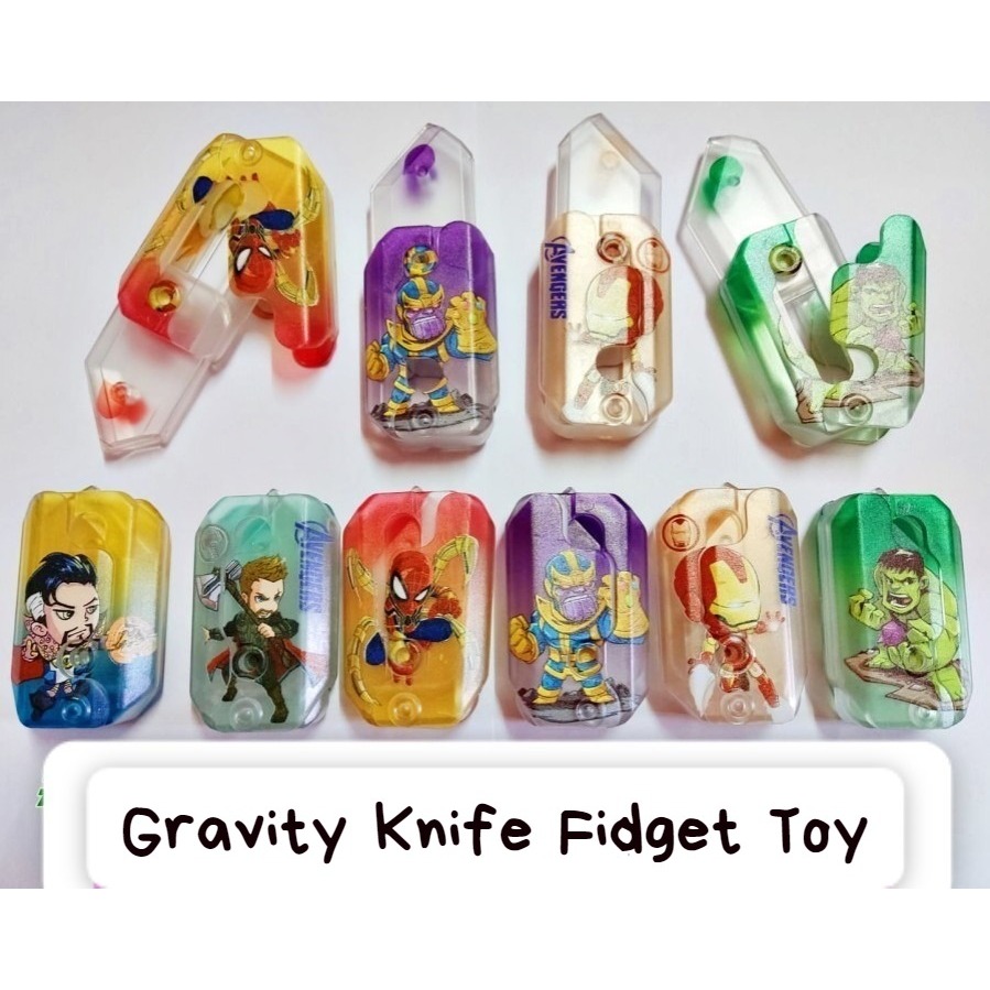 Jual Mainan Anak Mainan Viral Gravity Knife Fidget Toy Karakter Avenger ...