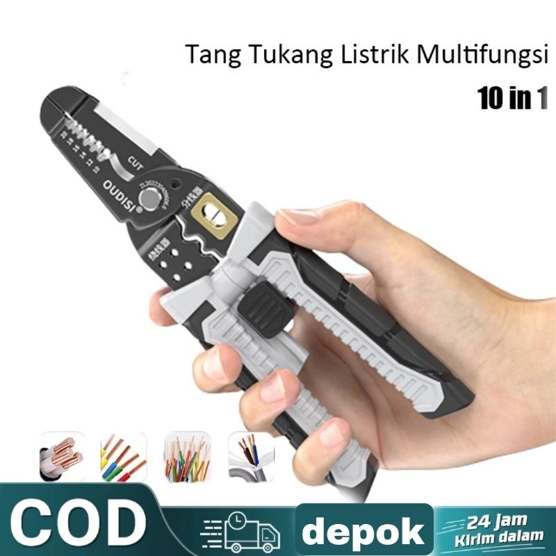 Jual 10in1 Tang Kabel Multifungsi Wire Cutter Pliers Tang Tukang ...