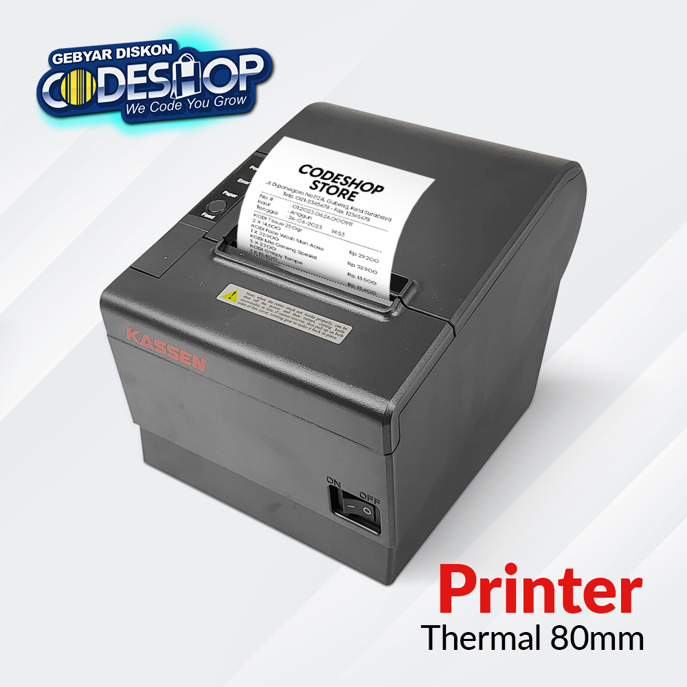Jual Kassen BT-P3100 Printer Kasir Thermal 80mm Auto Cutter USB Serial ...