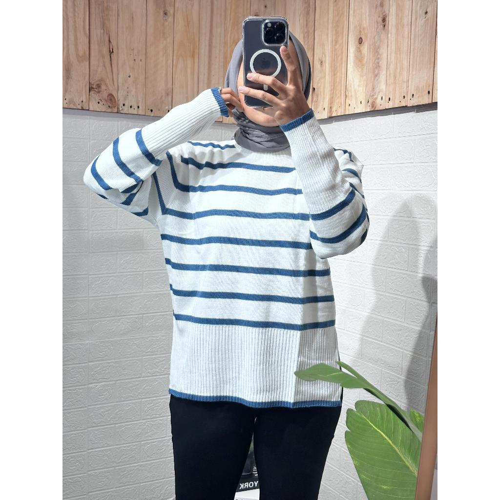 Jual Elzaco COD Atasan Wanita Haru Knit Oversize Sweater Rajut Premium Tebal | Shopee Indonesia