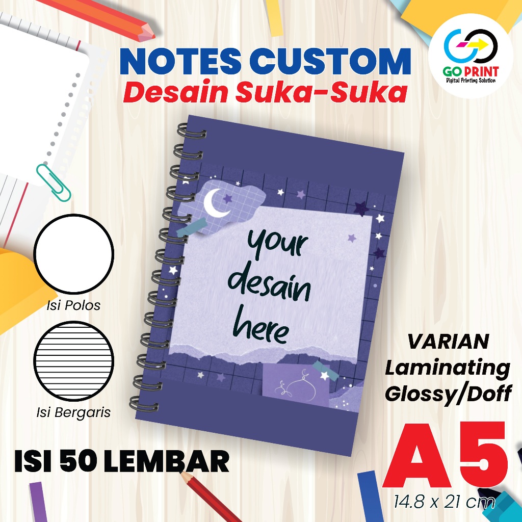 Jual Notebook Custom A5 Spiral / Block Note Custom / Catatan / Souvenir ...