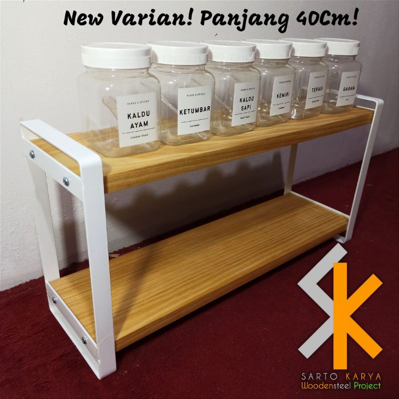 Jual Rak Kayu Nordic Style Panjang 40Cm / Rak Dapur / Rak Kosmetik ...