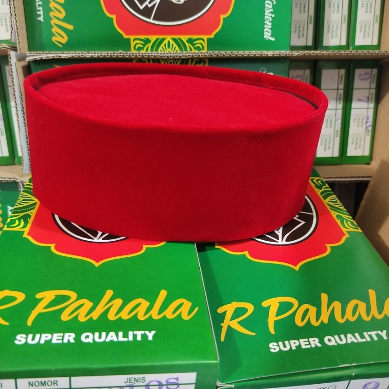 Jual peci R pahala songkok merah nasional peci hitam peci songkok ...