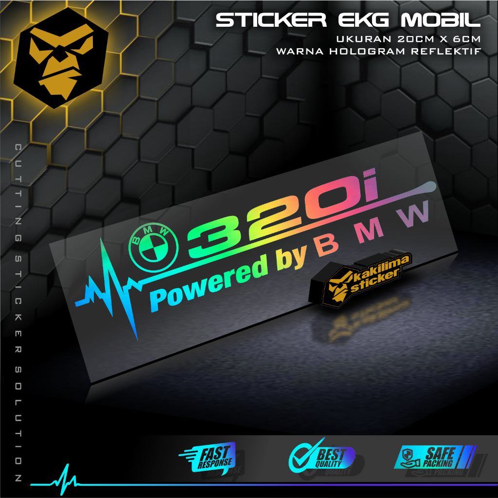 Jual Sticker EKG Logo Mobil BMW. 320i, 325i,330i,520i. Sticker Logo ...