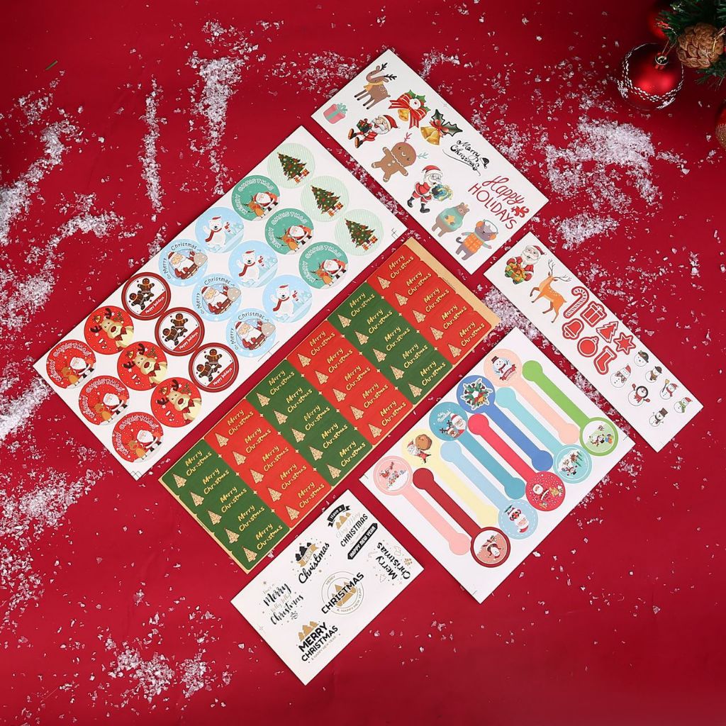 Jual SUPPLYFLORIST - STIKER TOPLES NATAL / STICKER MERRY CHRISTMAS ...
