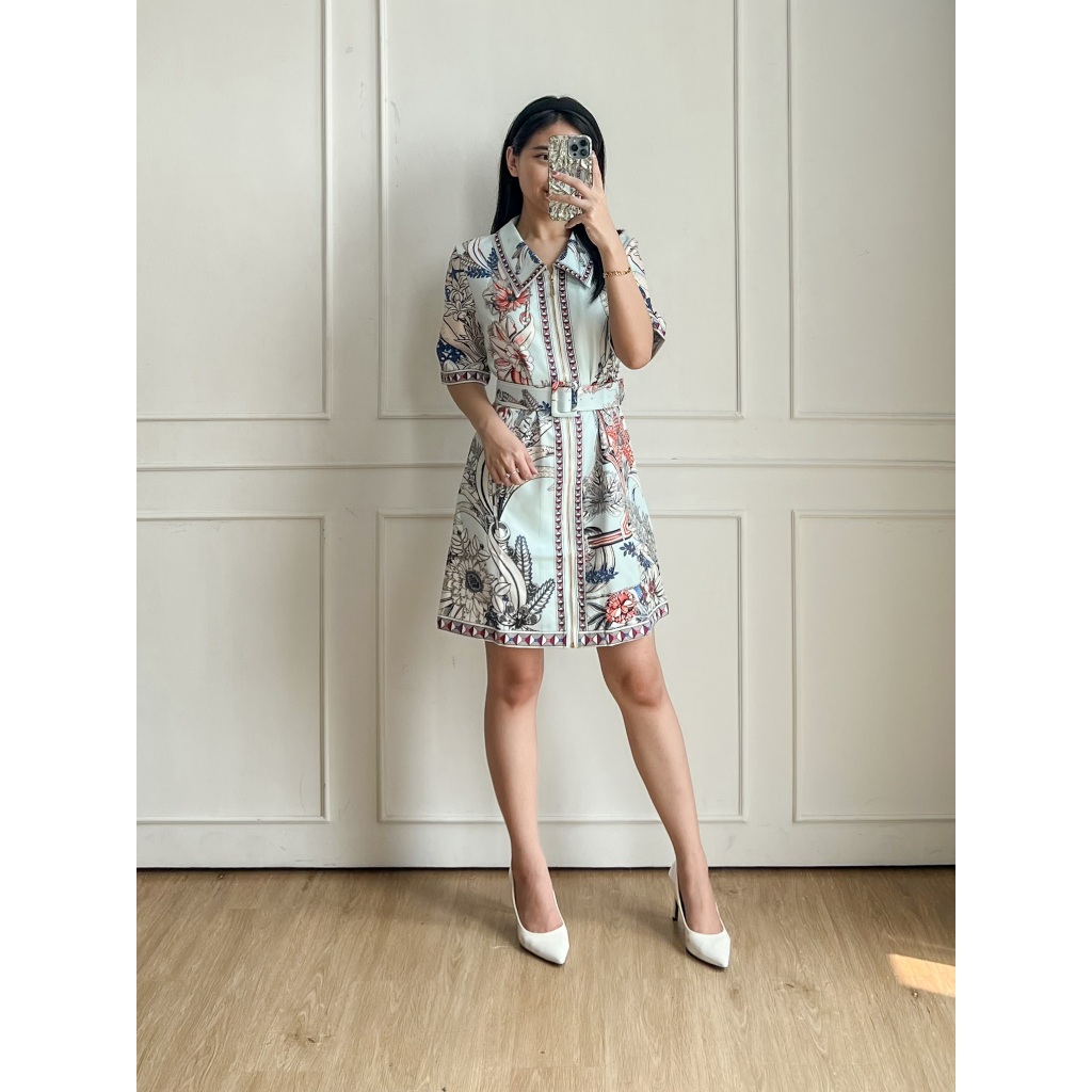 Jual DOLLA - Minzy Dress Mini Dress Pattern Dailywear | Shopee Indonesia