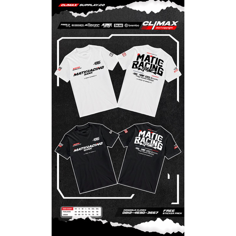 Jual KAOS MATIC RACING GANK | Shopee Indonesia Jual KAOS MATIC RACING GANK | Shopee Indonesia
