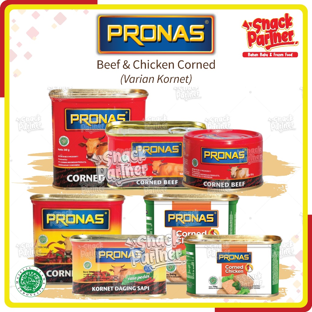 Jual PRONAS - KORNET SAPI & AYAM 120 / 198 / 340 GR - Daging Kaleng ...