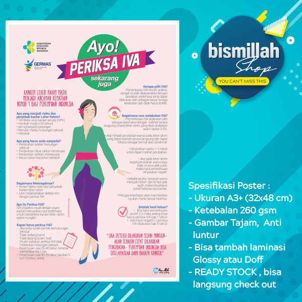 Jual Poster kesehatan Periksa IVA | Shopee Indonesia