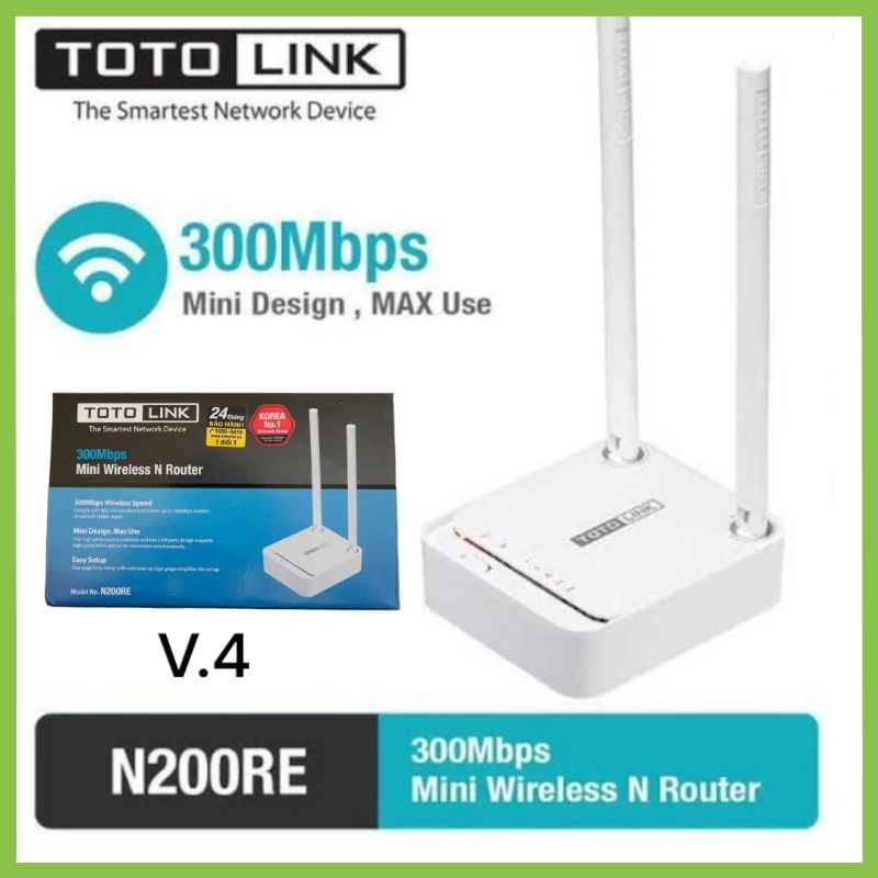 Jual TOTOLINK N200RE V4 300Mbps Wireless N Speed WiFi Router 2 Antennas | Shopee Indonesia