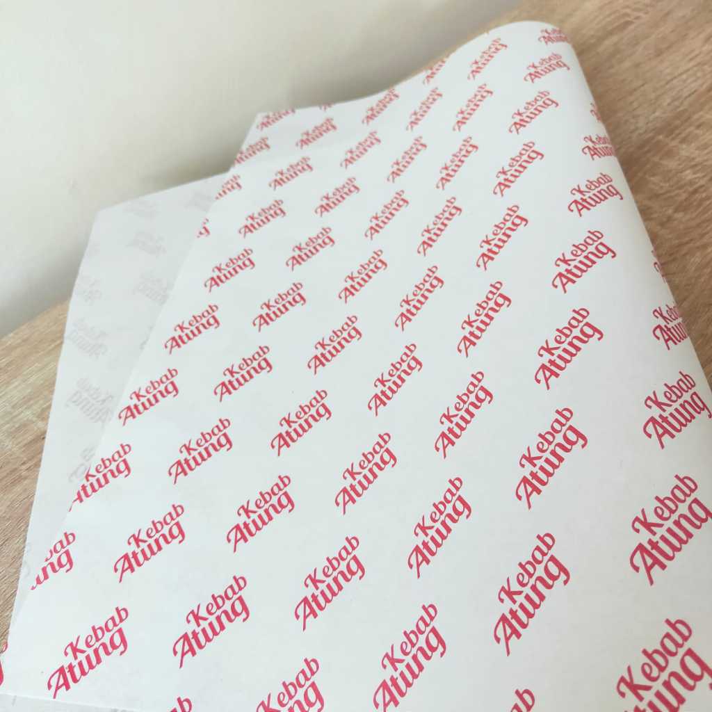 Jual CUSTOM Kertas Roti Foodgrade 22 x 60 cm - Wrap Paper / Kertas ...