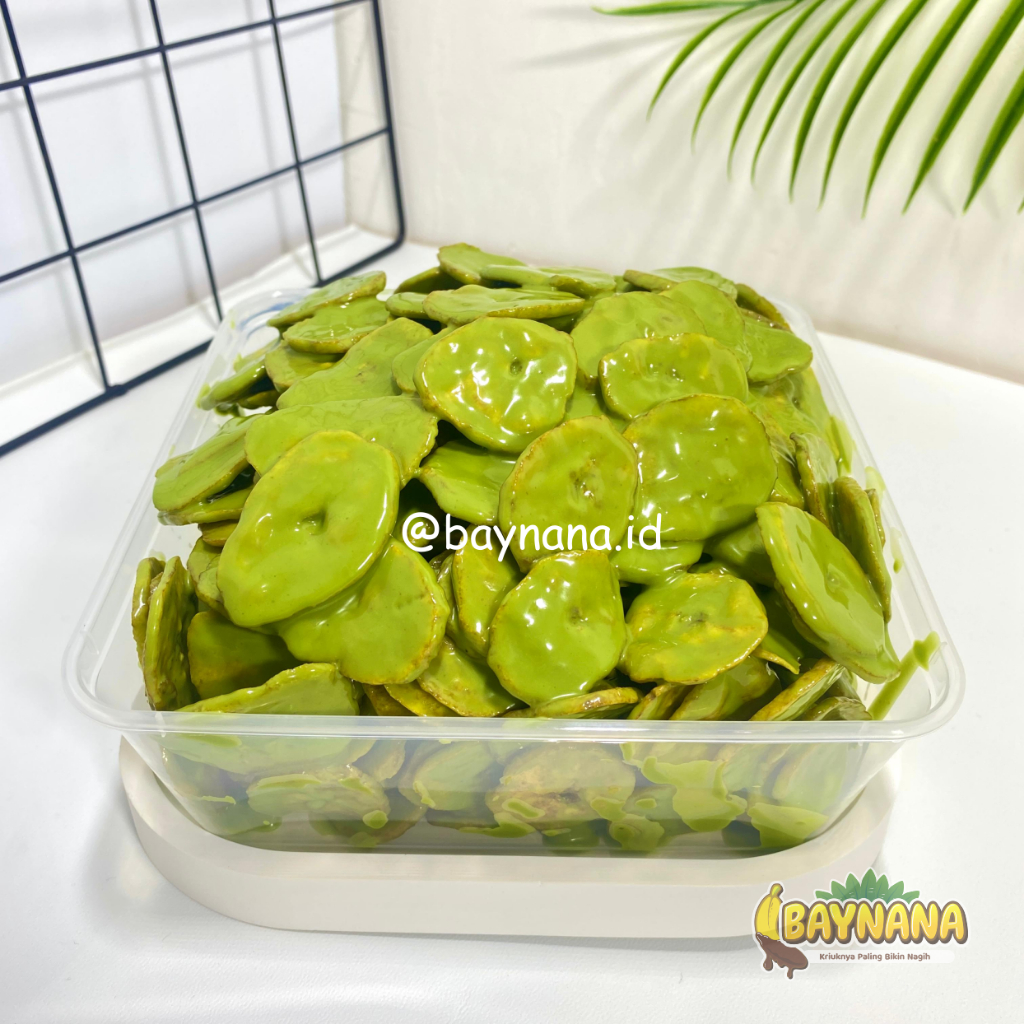 Jual BAYNANA - MATCHA BOX 500ML Keripik Pisang Lumer Crispy Matcha ...