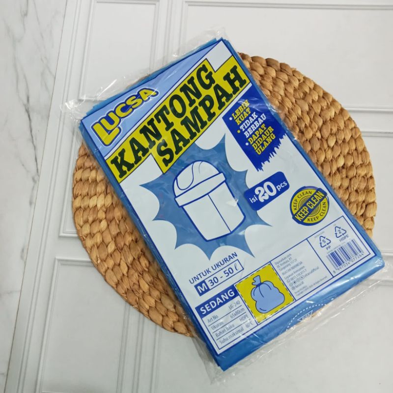 Jual LUCSA KANTONG SAMPAH M/ MEDIUM 30-50L- PLASTIK SAMPAH BIN LINER ...