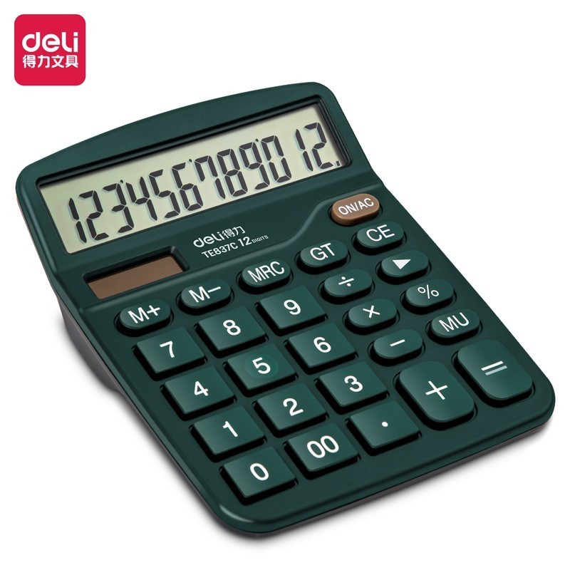 Jual Kalkulator Meja Deli Desktop Calculator Dual Power 12 Digit ...