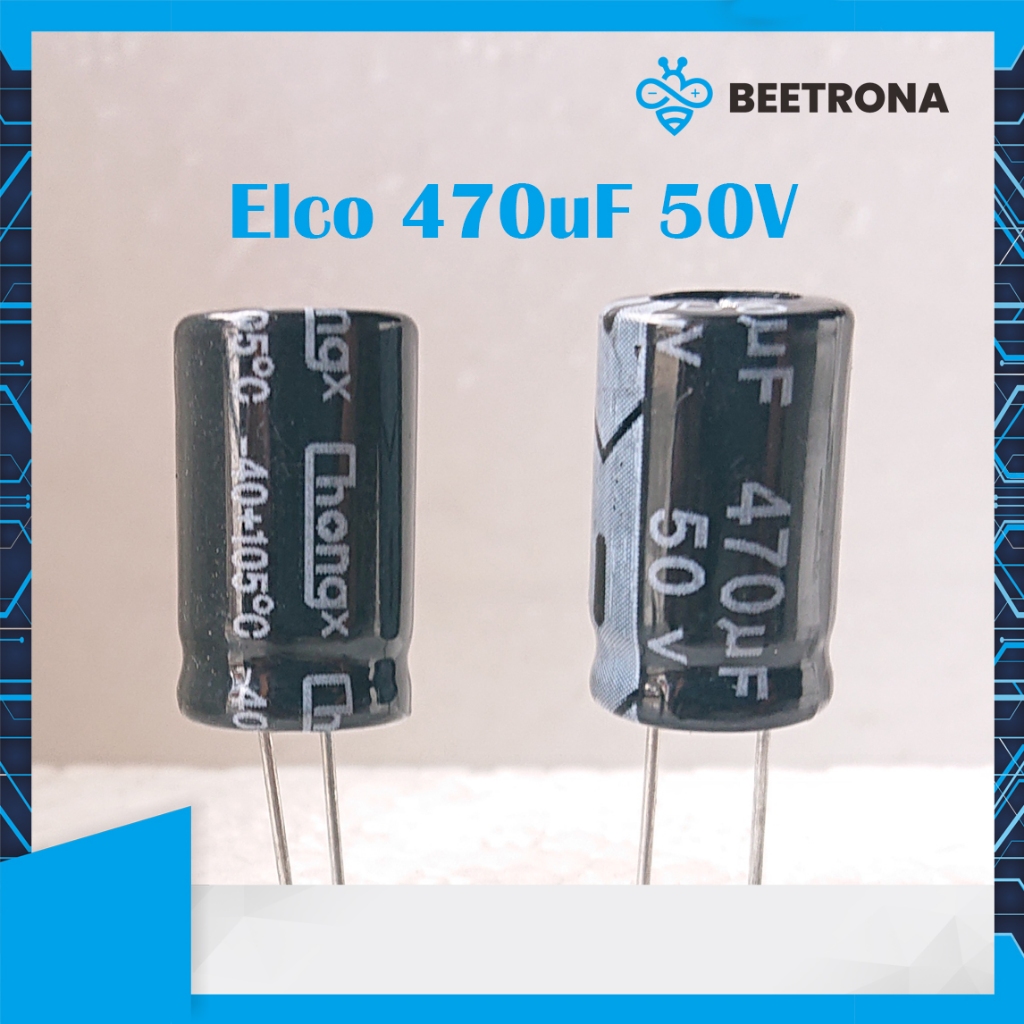 Jual Kapasitor Elco 470uF 50V 470 micro Farad Capacitor | Shopee Indonesia