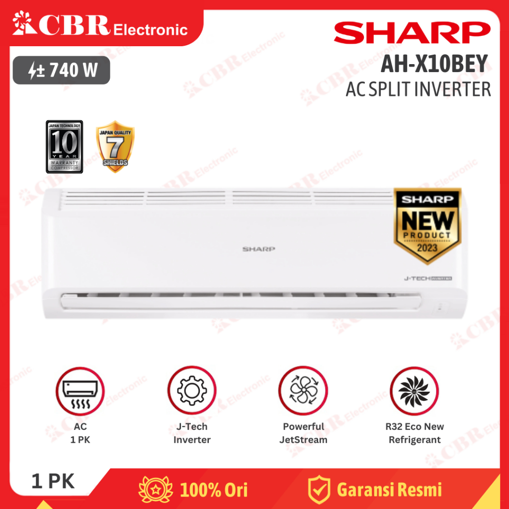 Jual AC Split SHARP Inverter 1PK AH-X10BEY (J-Tech Inverter) R-32 | Shopee Indonesia