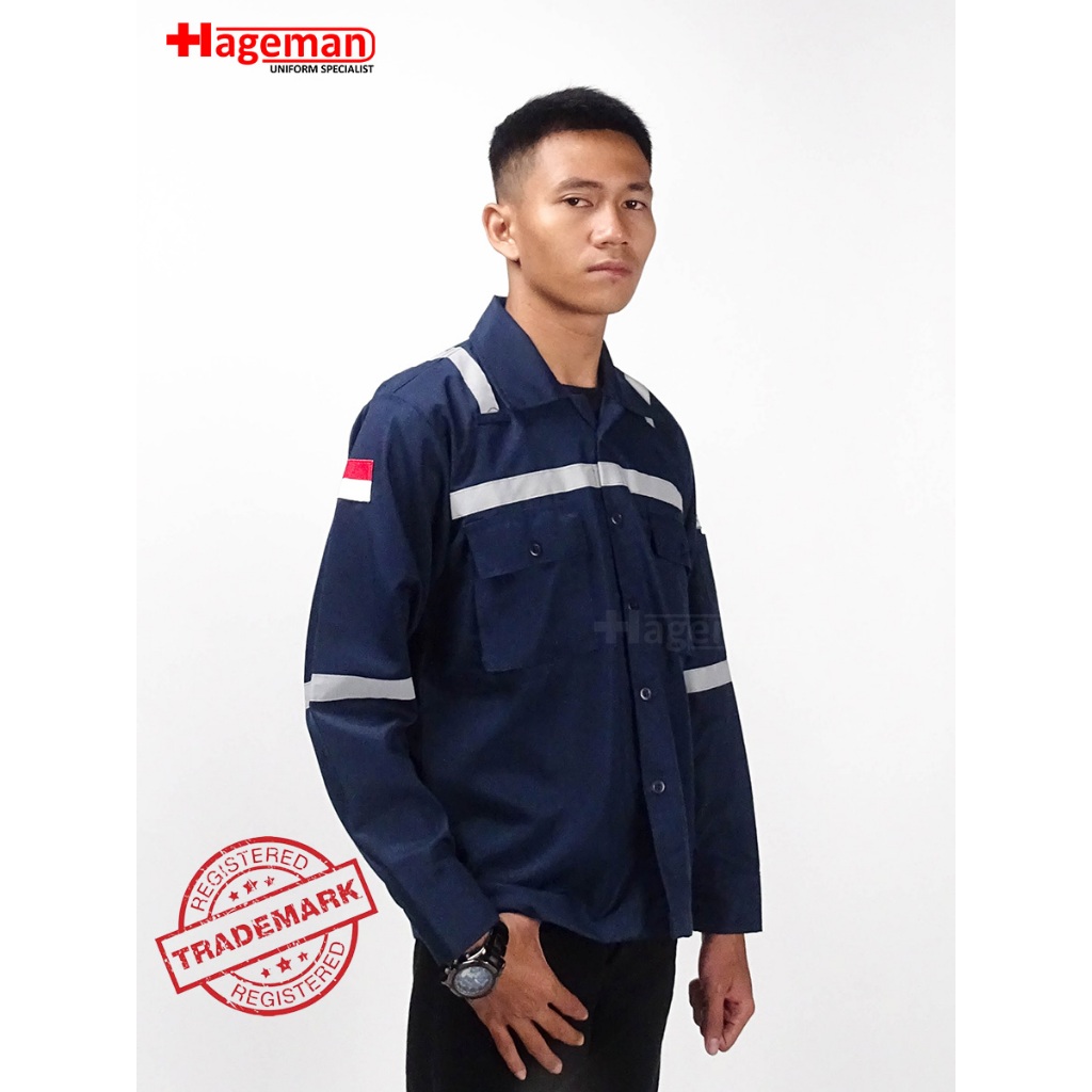 Jual Hageman - Wearpack Safety Atasan Warna Biru Dongker / Navy ...