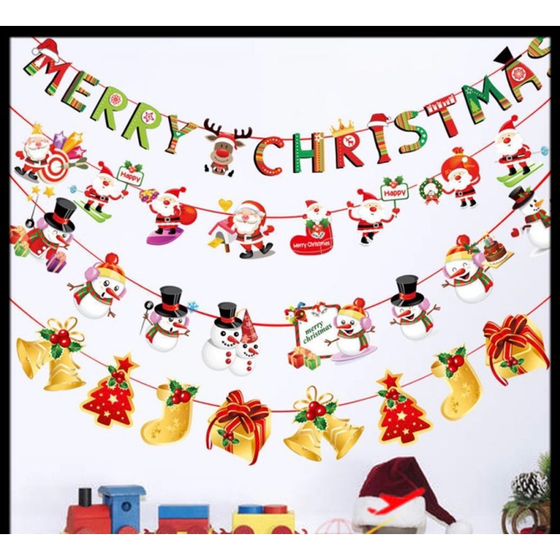 Jual Banner Flag Natal / Gantungan Natal Murah Merry Christmas ...