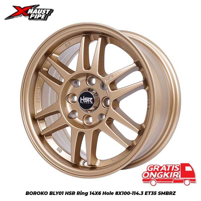 Jual VELG MOBIL RACING R14 HSR BOROKO BLY01 BOROKO BLY01 HSR R14X6 H8X100-114,3 ET35 SMBRZ ...