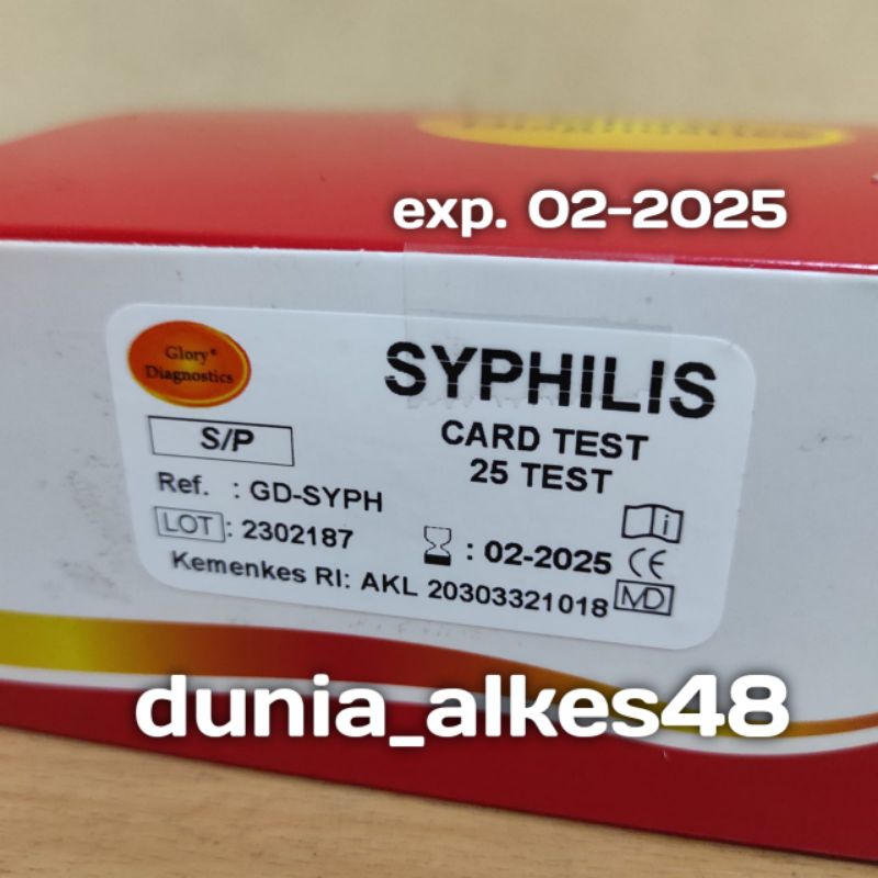 Jual TP Syphilis / Sifilis Tes Card Glory | exp. 02-2025 | Shopee Indonesia