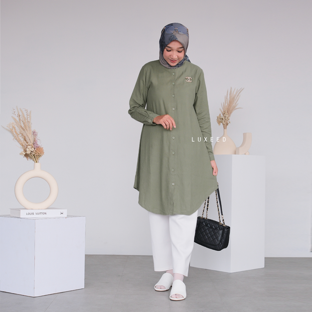 Jual tunik wanita terbaru tunik polos linen tunik simple tunik cantik ...