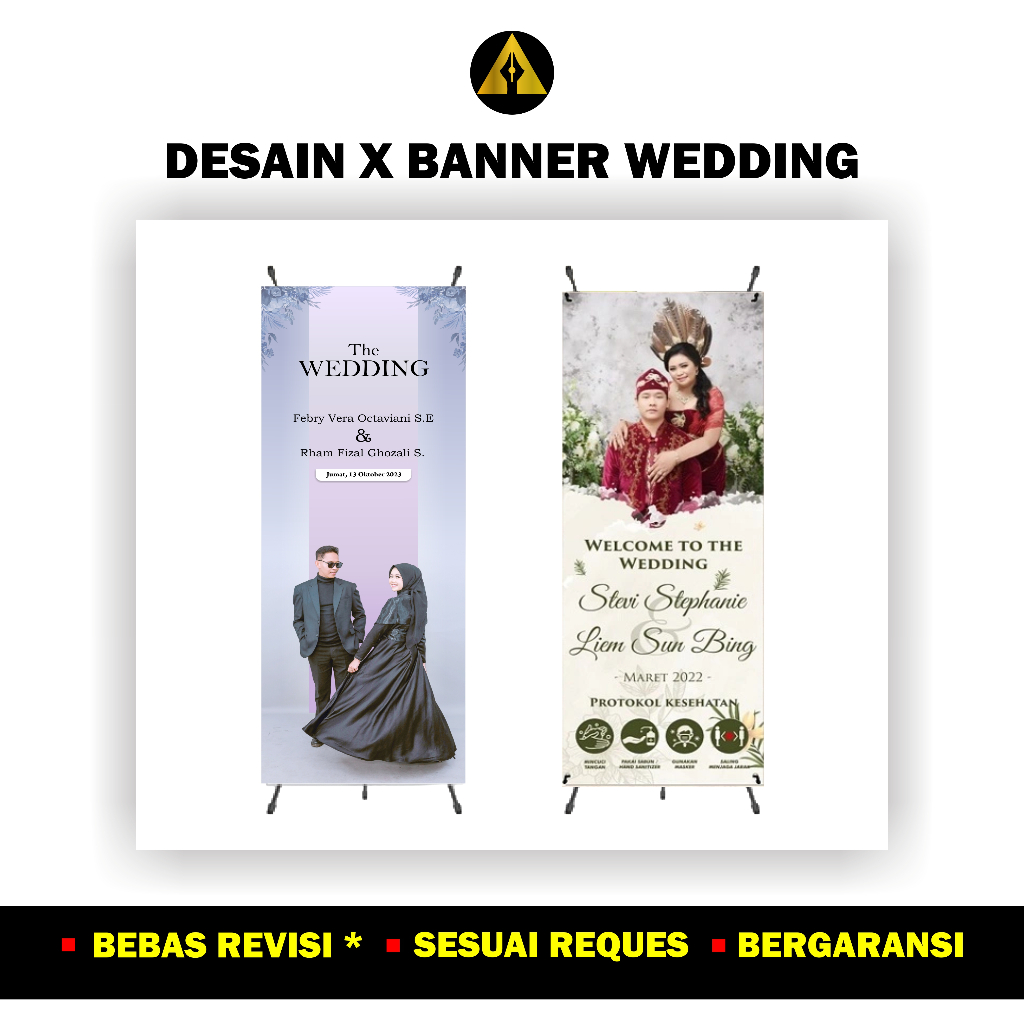 Jual JASA DESAIN X BANNER, X BANNER WEDDING, XBANNER NIKAHAN, XBANNER ...