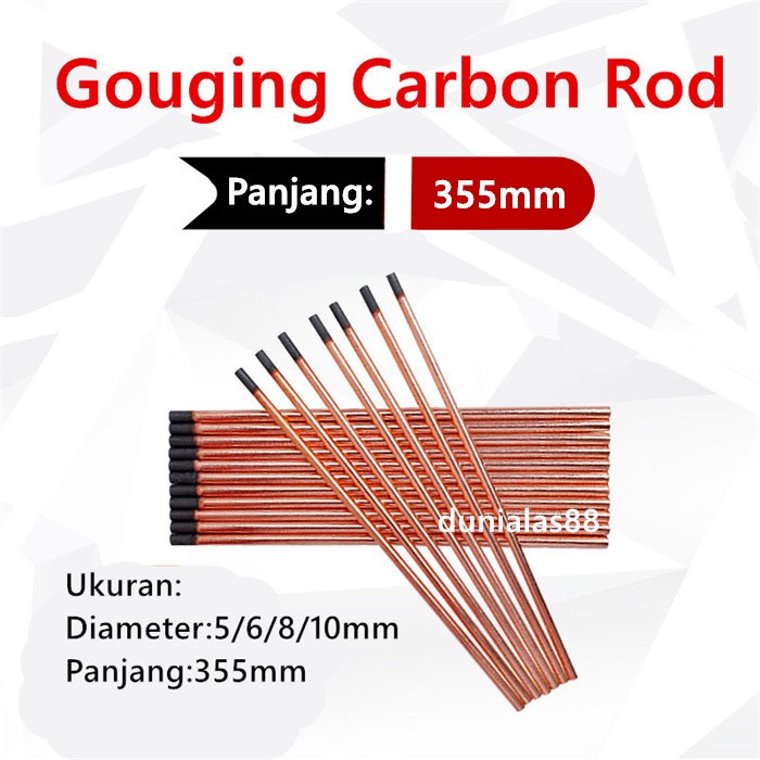 Jual 50pcs Gouging kawat Las potong karbon Carbon Rod 5mm 6mm 8mm 10mm ...