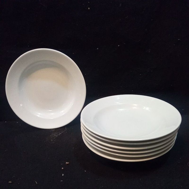 Jual piring makan putih kualitas sango 9" TEBAL | Shopee Indonesia
